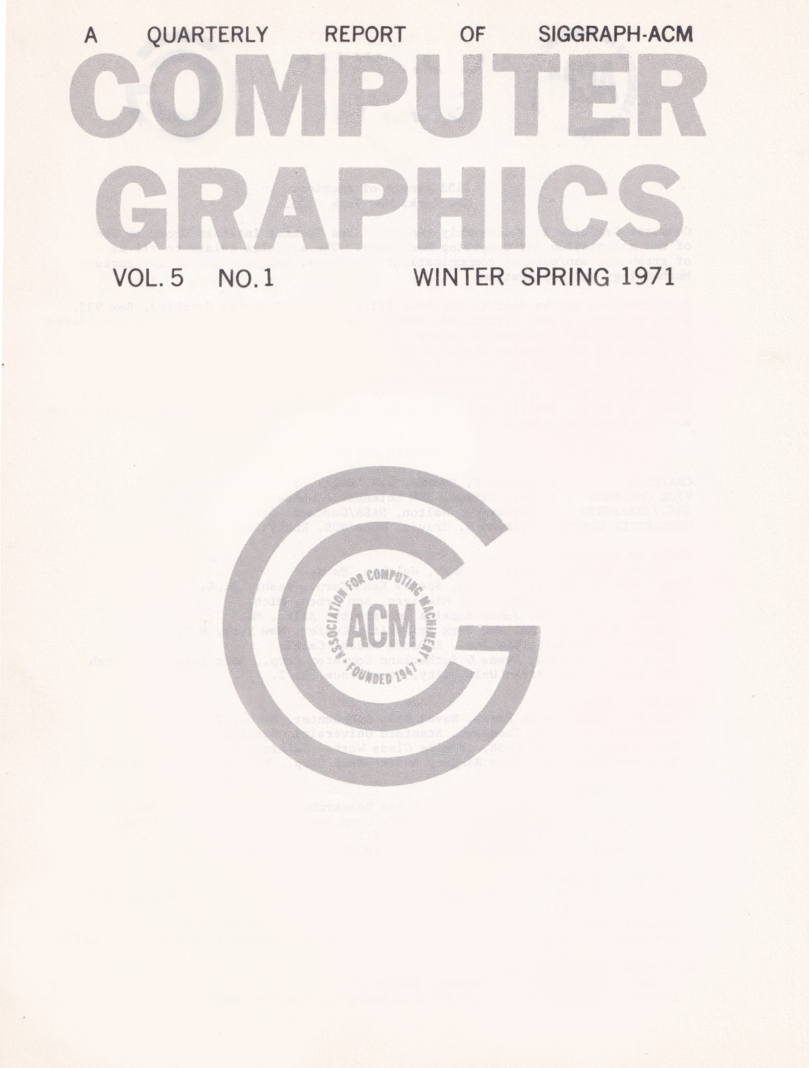 “Computer Graphics A Quarterly Report of the SIGGRAPH-ACM”, 1971 – ACM ...